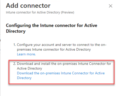 Instalar el conector de Intune para un entorno Hybrid Entra ID Join